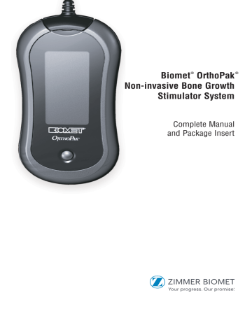 Zimmer Biomet OrthoPak Non-invasive Bone Growth Stimulator System Owner ...