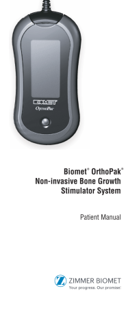 Zimmer Biomet OrthoPak Non-invasive Bone Growth Stimulator System Owner ...