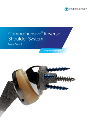 Zimmer Comprehensive Reverse Shoulder System Owner's Manual | Manualzz