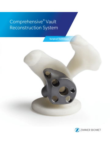 Zimmer Comprehensive Vault Reconstruction System Owner's Manual | Manualzz