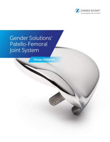 Zimmer Gender Solutions Patello-Femoral Joint System Owner's Manual ...
