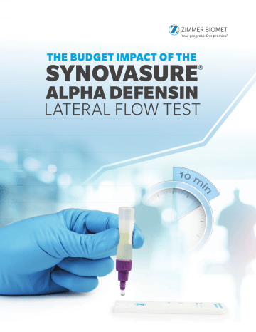 Zimmer Synovasure Alpha Defensin Lateral Flow Test Owner's Manual ...