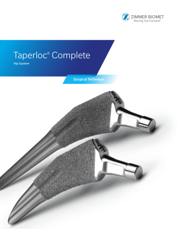 Zimmer Taperloc Complete Hip System Owner's Manual | Manualzz