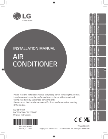 LG PACEZA000 Installation Manual | Manualzz