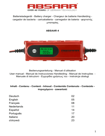 Absaar Batterie-Ladegerät 6/12 Volt - 4 Ampere Bedienungsanleitung ...