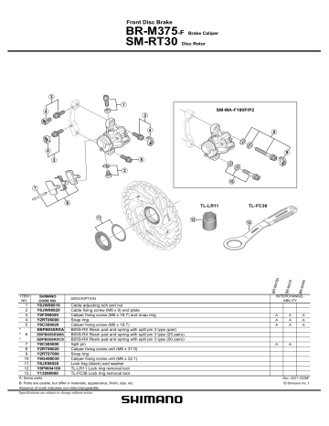Shimano SM-RT30 碟煞盤 Exploded View | Manualzz