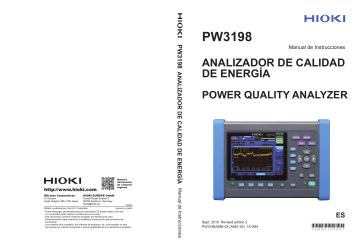 Hioki POWER QUALITY ANALYZER PW3198 instruction manual | Manualzz