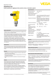Vega VEGAPULS 6X - Product information, Specification, Operating ...