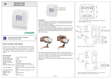 Regin RC-DO Room controller Instructions | Manualzz