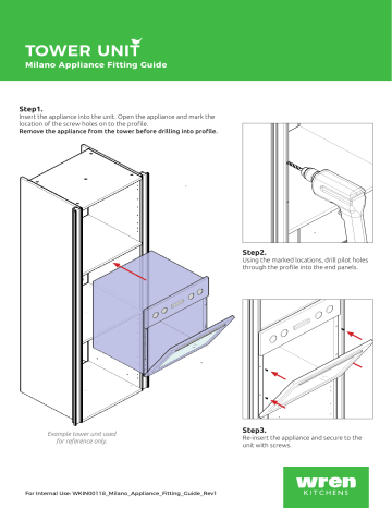 Wren Kitchens Tower Unit Milano Appliance Assembly Guide | Manualzz