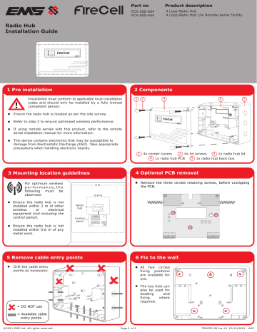EMS FireCell Radio Hub Installation Guide | Manualzz