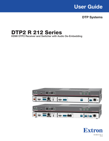 Extron DTP2 R 212 User Guide | Manualzz