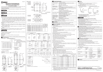 IDEC EC2B Instruction Sheet | Manualzz