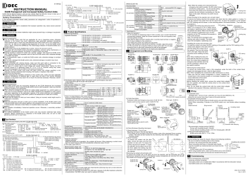 IDEC EU2B Instruction Sheet | Manualzz