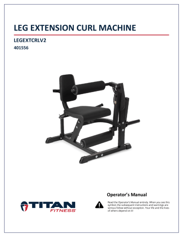 Titan Fitness Leg Extension and Curl Machine V2 Manual | Manualzz