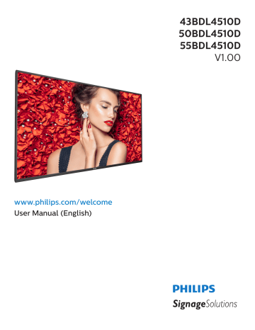 Philips 55BDL4510D/00 Signage Solutions D-Line Display User Manual ...