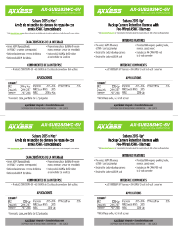 Axxess AX-SUB28SWC-6V Installation Instructions | Manualzz
