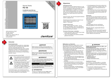 Janitza RD 96 Installation Manual | Manualzz