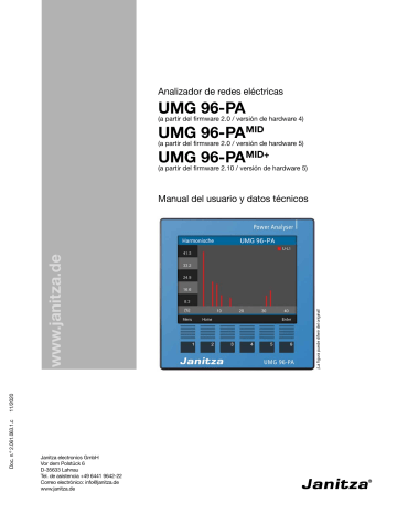 janitza UMG 96-PA Manual de usuario | Manualzz