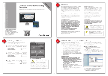 Janitza UMG 96-PA Quick guide | Manualzz