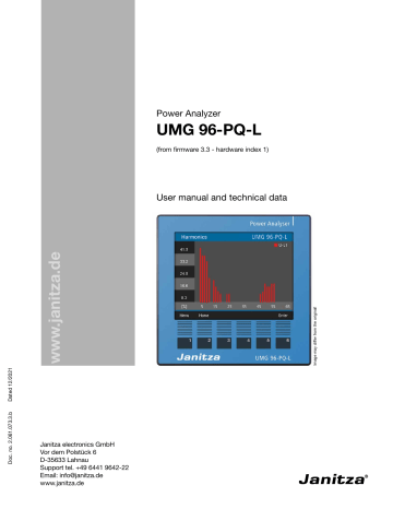 Janitza UMG 96-PQ-L User Manual | Manualzz