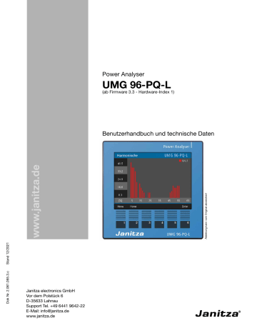janitza UMG 96-PQ-L Benutzerhandbuch | Manualzz