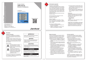 janitza UMG 96-S2 Installation manual | Manualzz