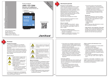 janitza UMG 103-CBM Installation manual | Manualzz