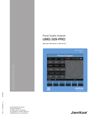 janitza UMG 509-PRO Manuale utente | Manualzz