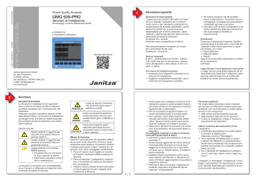 janitza UMG 509-PRO Installation manual | Manualzz