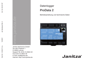 janitza ProData 2 Benutzerhandbuch | Manualzz