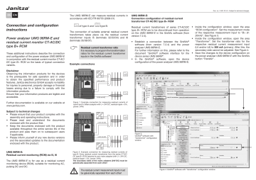 Janitza Current transformer Instructions | Manualzz