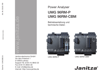 janitza UMG 96RM Benutzerhandbuch | Manualzz