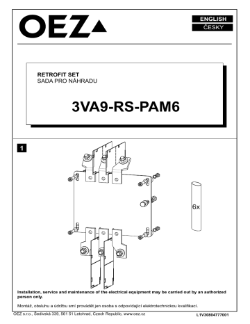 OEZ 3VA9-RS-PAM6 Retrofit set Mode d'emploi | Manualzz