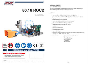 Omer 11560ROC2 80.16 ROC2 ENGLISH/ Owner's Manual | Manualzz