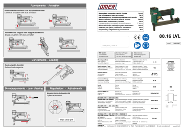 Omer 11560380 80.16 LVL Owner's Manual | Manualzz