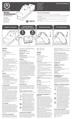 PowerA Dual Charging Station Xbox Benutzerhandbuch | Manualzz