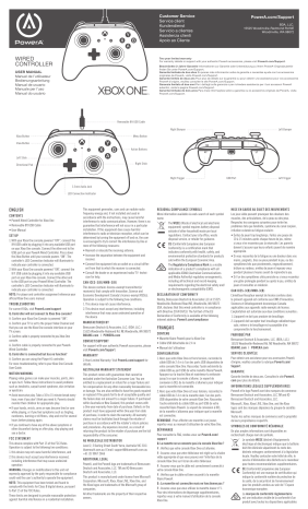 PowerA Wired Controller, Wired Controller for Xbox One Manual de ...