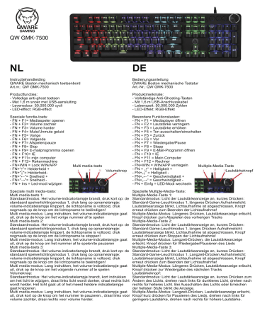 Qware QW GMK-7500 Boston gaming keyboard Bedienungsanleitung | Manualzz