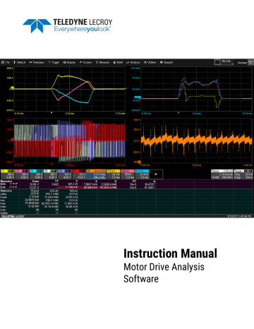 Lecroy Motor Drive Analyzer Software Oscilloscope Instruction manual ...