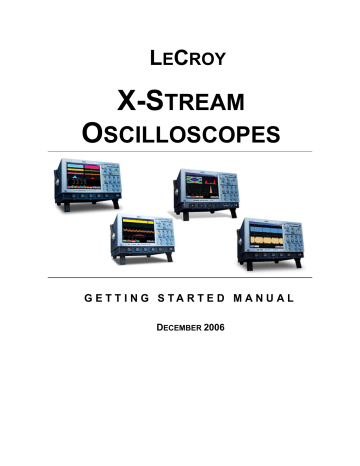 Lecroy WaveMaster 8000A Oscilloscope Getting Started | Manualzz