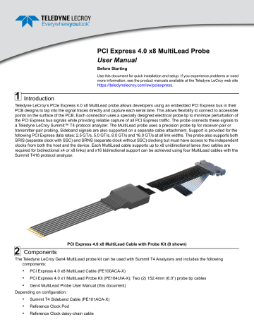 Lecroy PCIe Gen4 Multi Lead Probe Protocol Analyzer User Manual | Manualzz