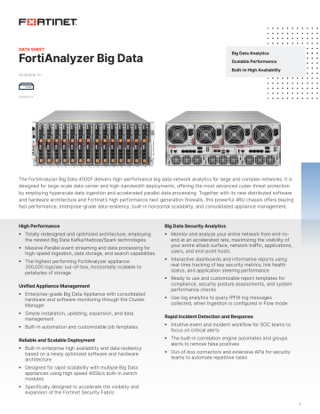 Fortinet FortiAnalyzer Data Sheet | Manualzz