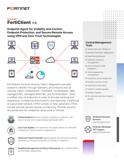 Fortinet FortiClient 7.0 - Data Sheet, Owner's manual, User guide ...