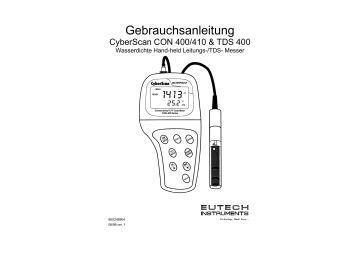 Eutech Waterproof CyberScan CON400 Conductivity Handheld Meter ...