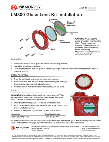 Murphy LM300 Series Level maintainer Safety Manual | Manualzz