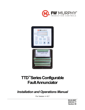 Murphy TTD Series Selectronic Fault Annunciator Installation ...