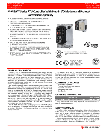 Murphy Centurion C5 Controller Installation Manual | Manualzz