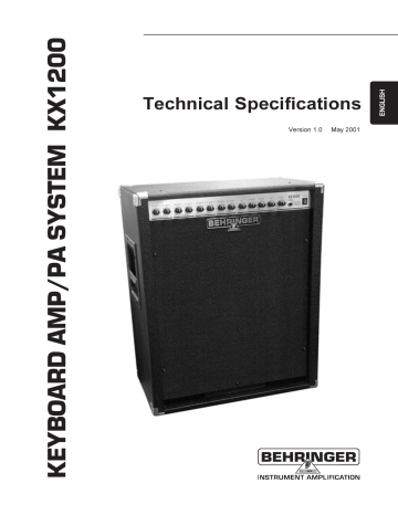 Behringer KX1200 Synthesizers and Keyboard Specification | Manualzz