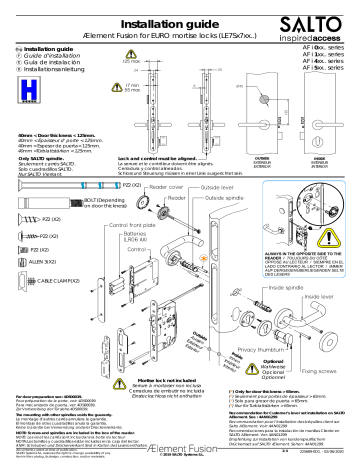 Salto Ælement Fusion Electronic Lock Owner's Manual | Manualzz